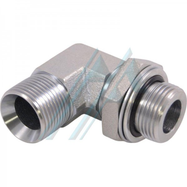 Forged elbow adapter 90° male orientable 1/2" BSP thread 60° seat - Hidraflex