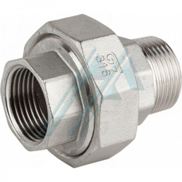 1/2" male thread connection 1/2" female thread in stainless steel ...