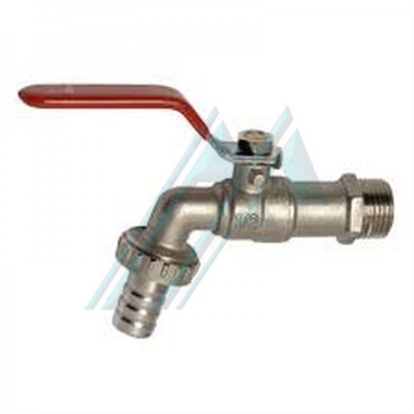 1/2" male threaded tap to wall and 3/4" male threaded tap with hose ...